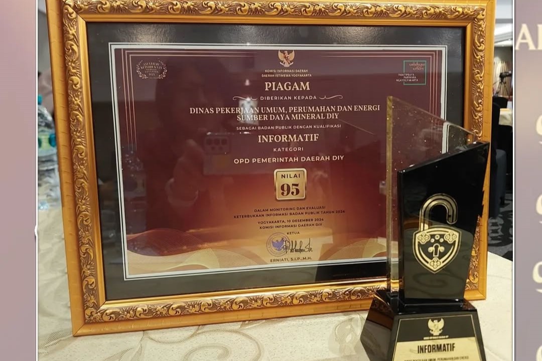 Penganugerahan Keterbukaan Informasi Publik 2024, Dinas PUPESDM DIY Raih Predikat Informatif ...